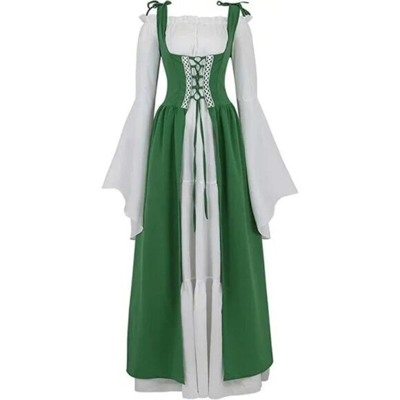 Dresses | Medieval Victorian Long Dress Cosplay Irish Costume Halloween ...